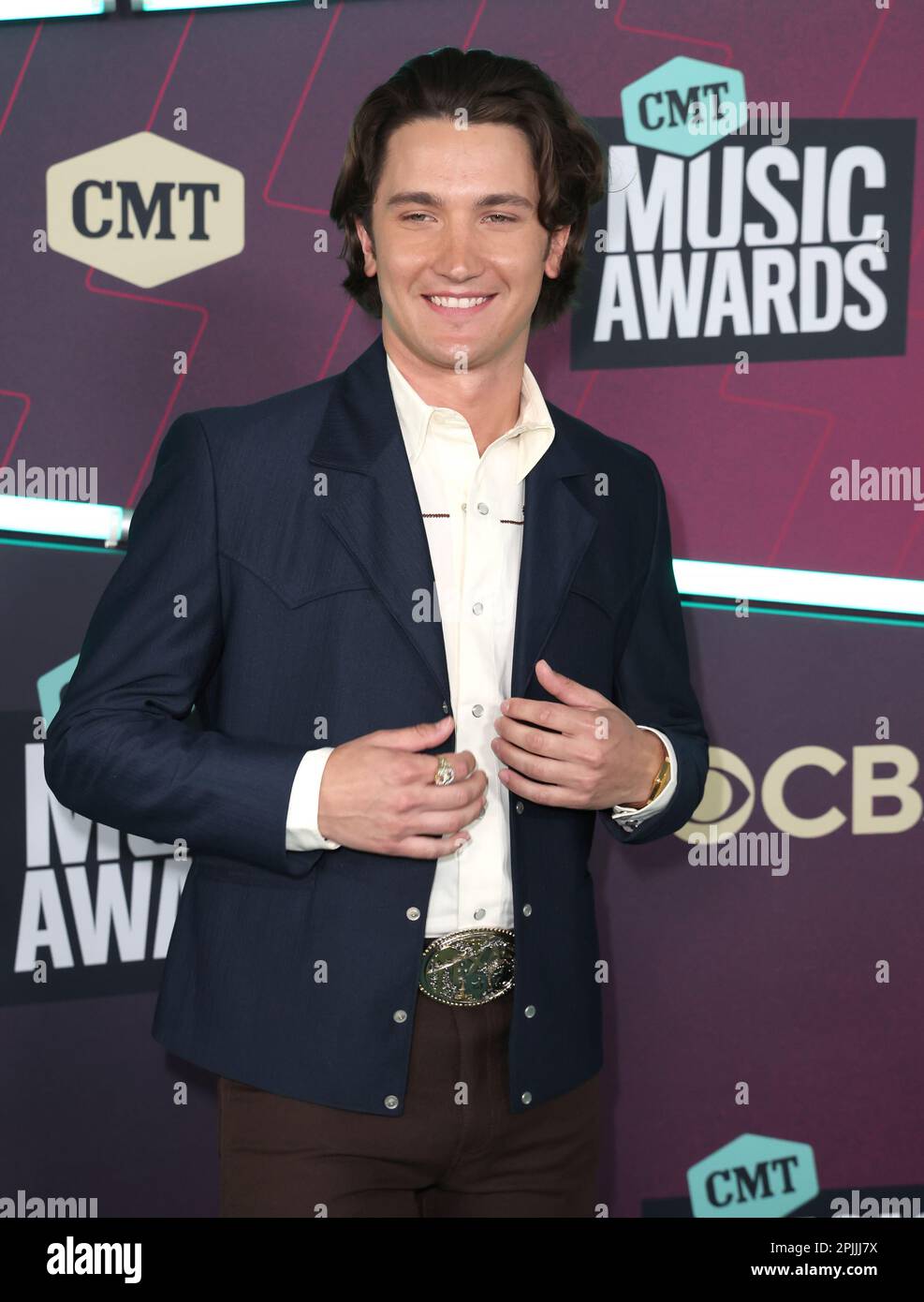 Drake Milligan arriving at the 2023 CMT Music Awards held at the Moody ...