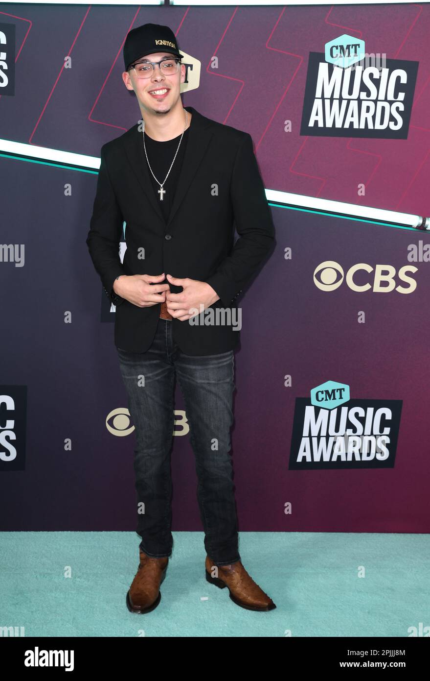 Chase Matthew arriving at the 2023 CMT Music Awards held at the Moody ...