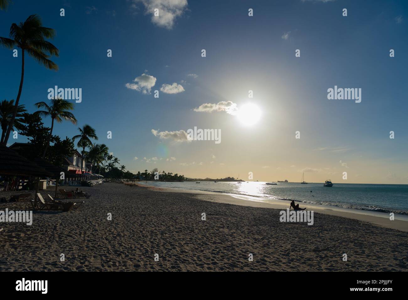 summer vacation at the beach in sunset. summer beach vacation at ...