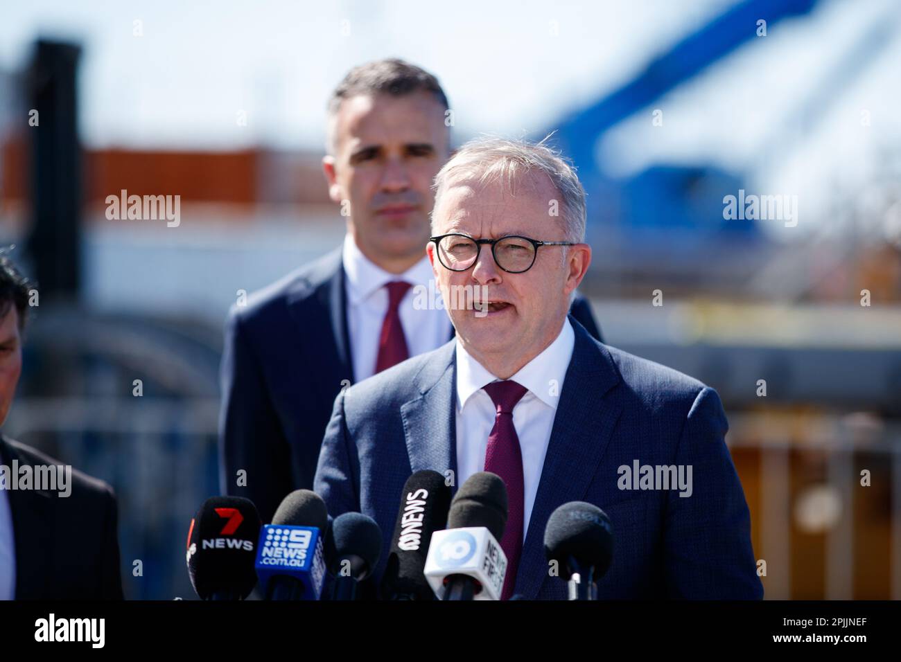 Australian Prime Minister Anthony Albanese speaks during a visit to the ...