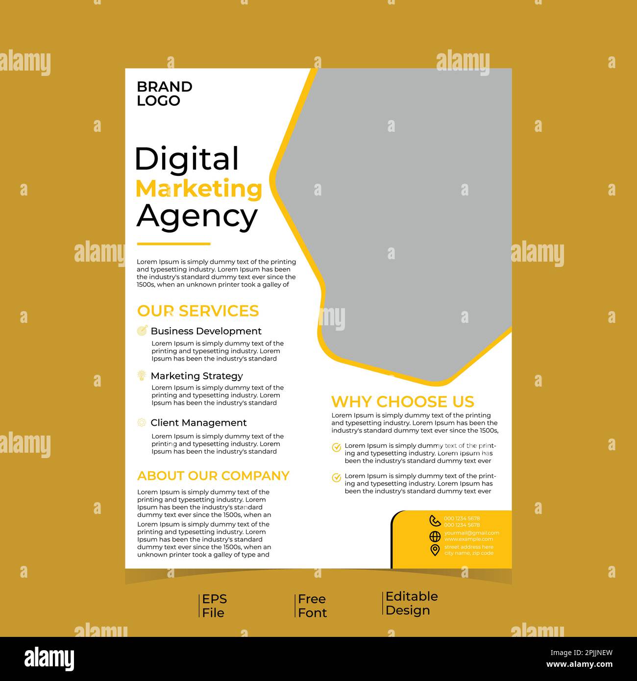 Digital marketing flyer design template Stock Vector Image & Art - Alamy