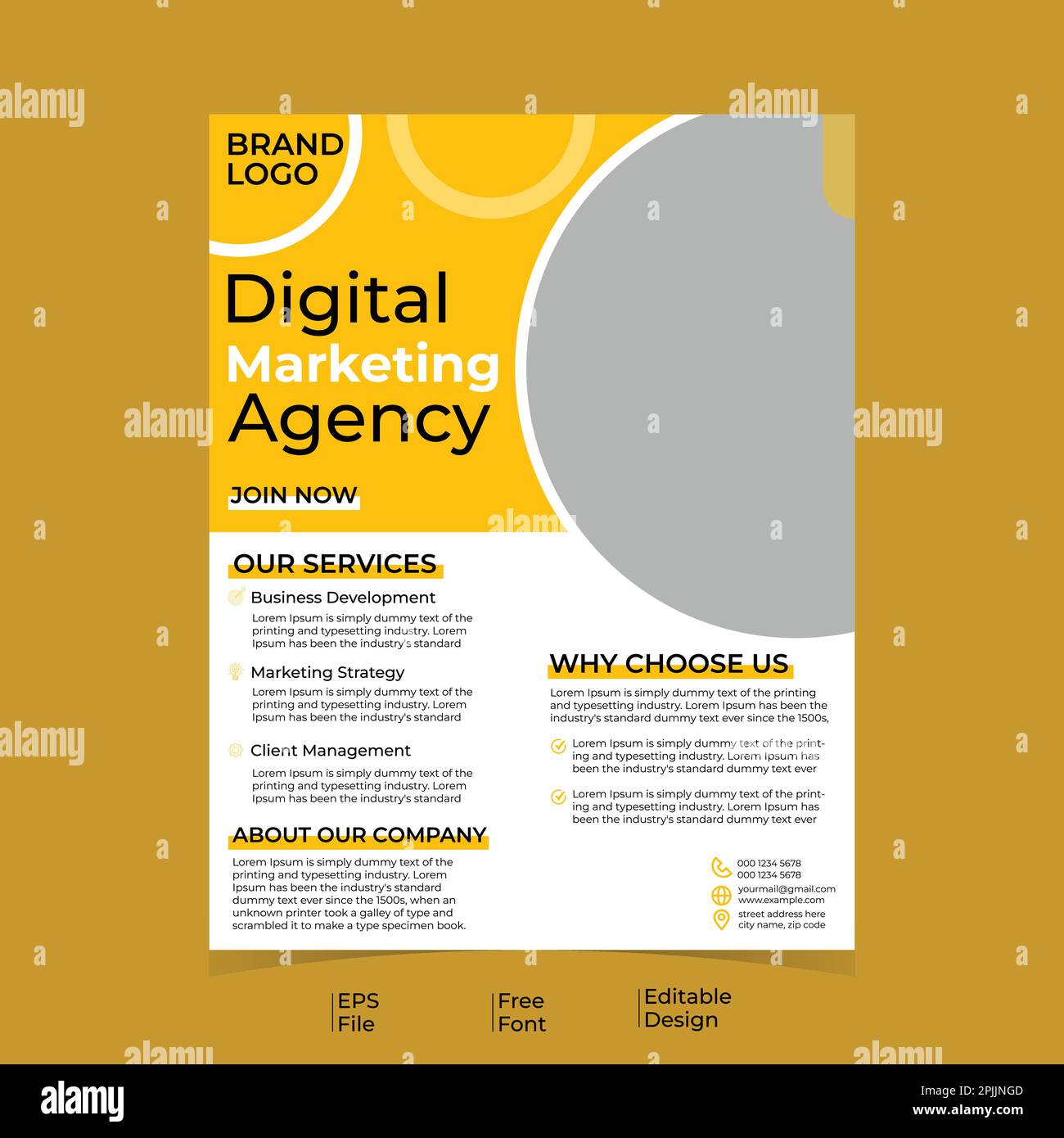 Digital marketing flyer design template Stock Vector Image & Art - Alamy