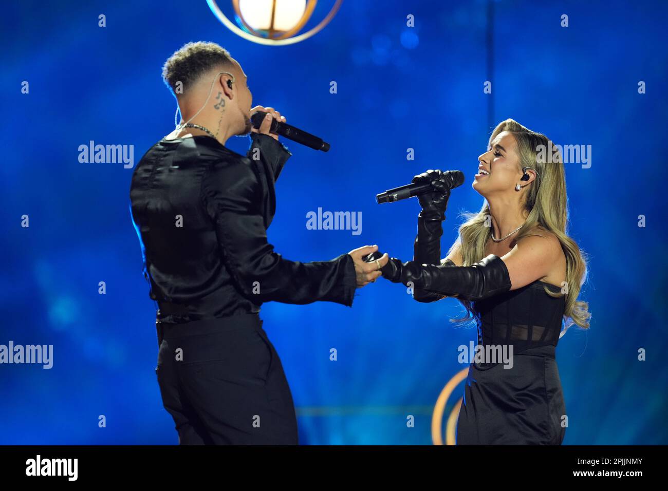 Austin Texas USA, March 29 2023: Country singers KANE BROWN and wife ...