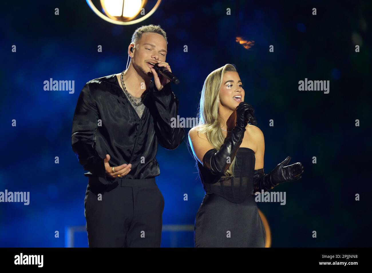 Austin Texas USA, March 29 2023: Country singers KANE BROWN and wife ...