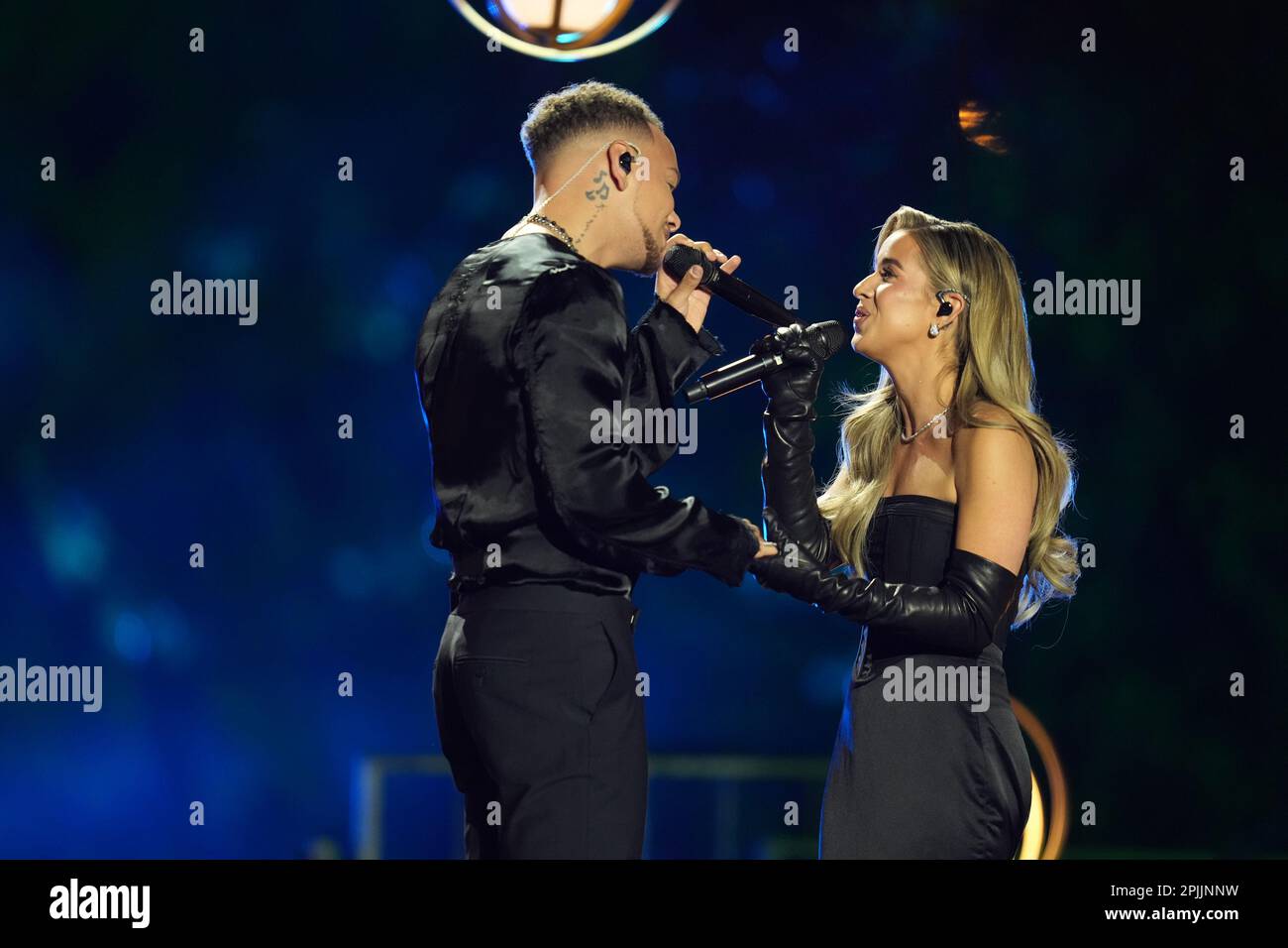 Austin Texas USA, March 29 2023: Country singers KANE BROWN and wife ...