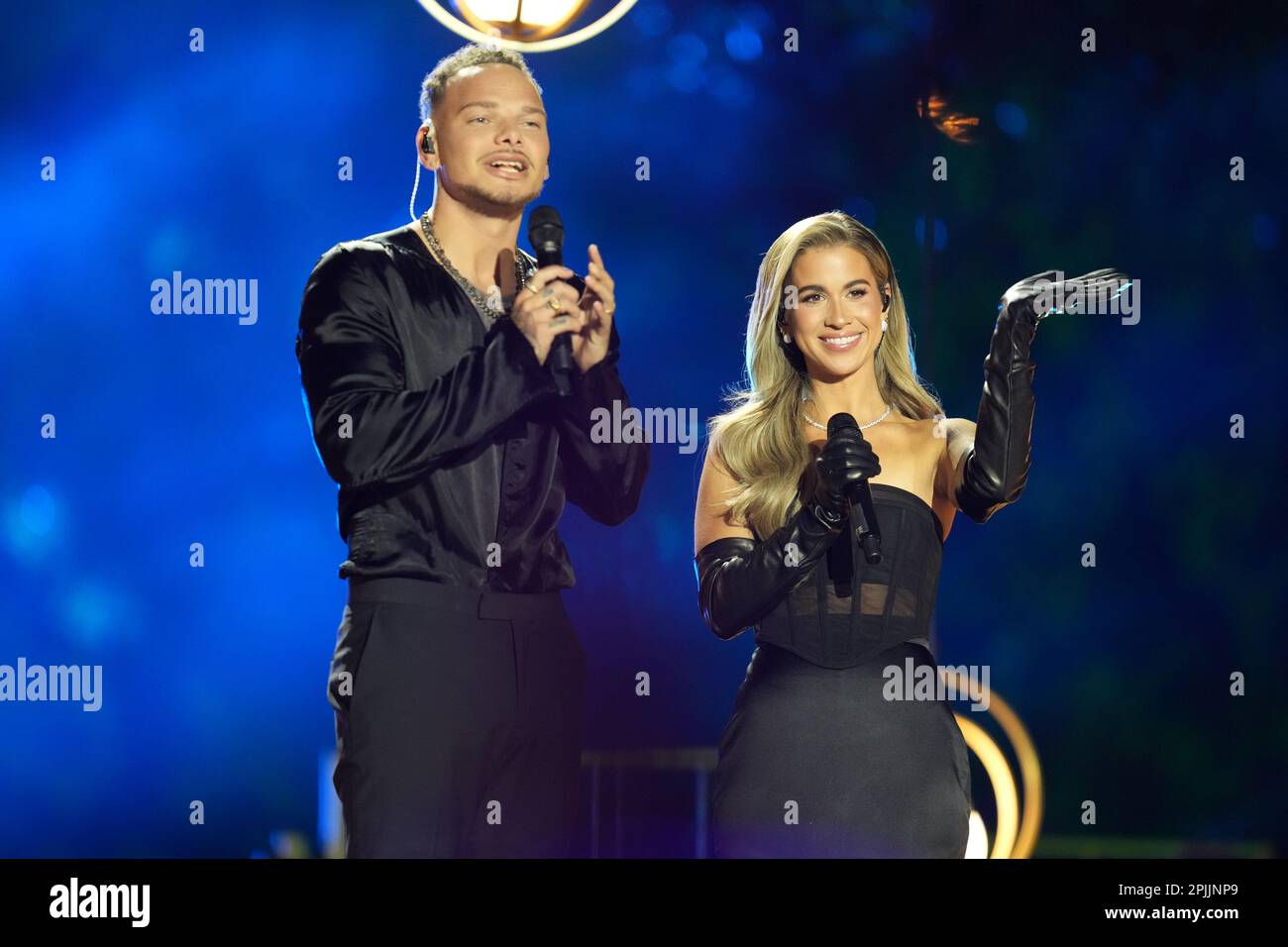 Austin Texas USA, March 29 2023: Country singers KANE BROWN and wife ...