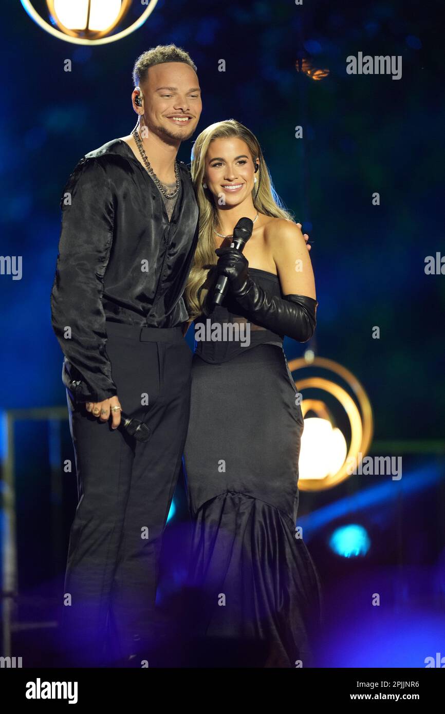 Austin Texas USA, March 29 2023: Country singers KANE BROWN and wife ...