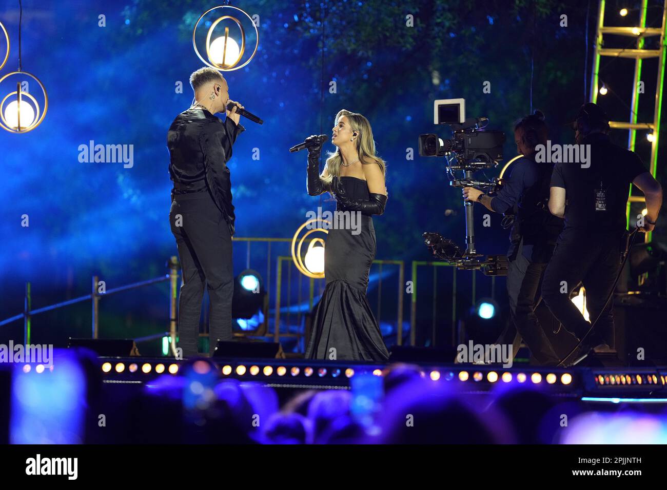 Austin Texas USA, March 29 2023: Country singers KANE BROWN and wife ...