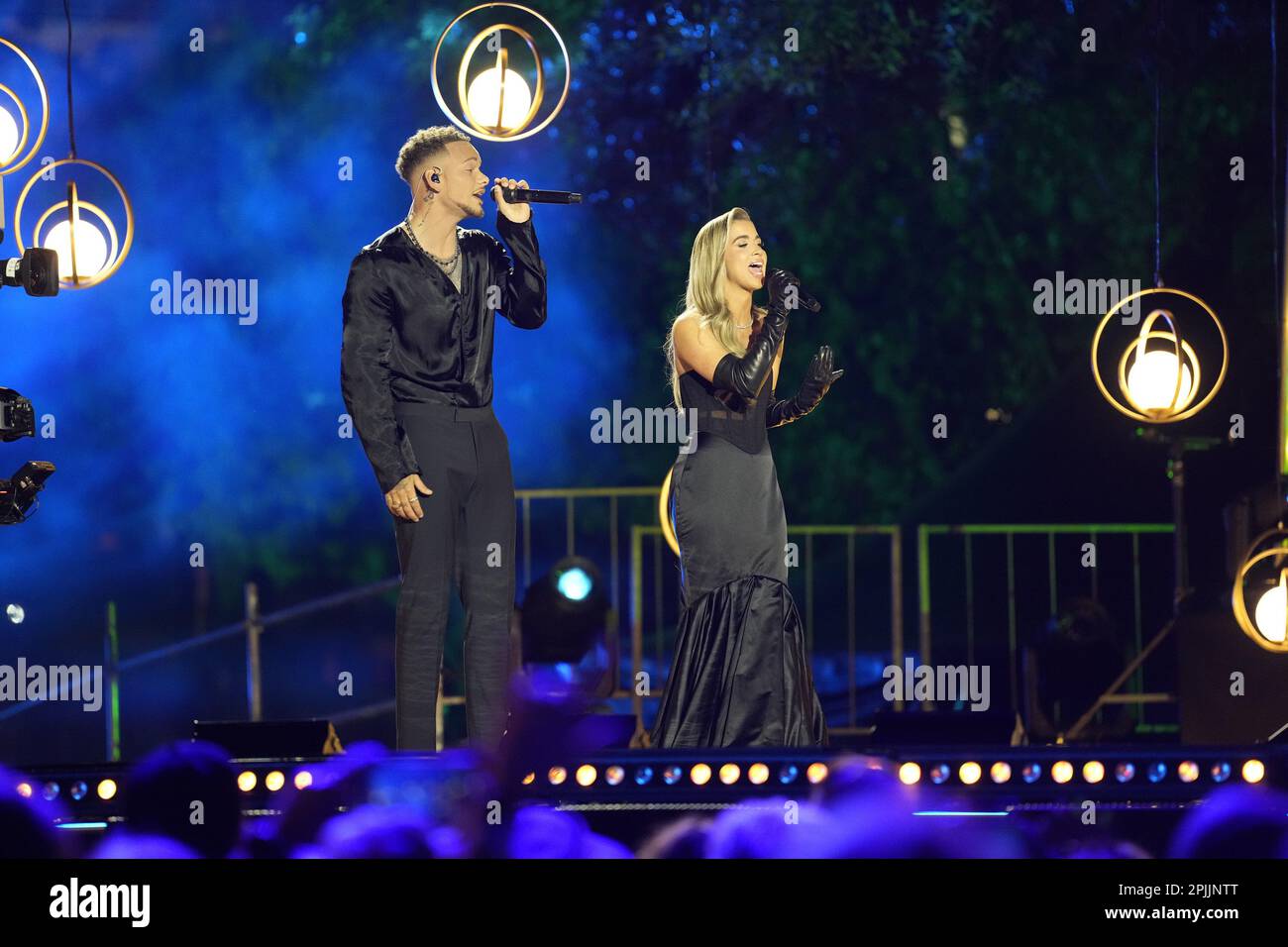 Austin Texas USA, March 29 2023: Country singers KANE BROWN and wife ...