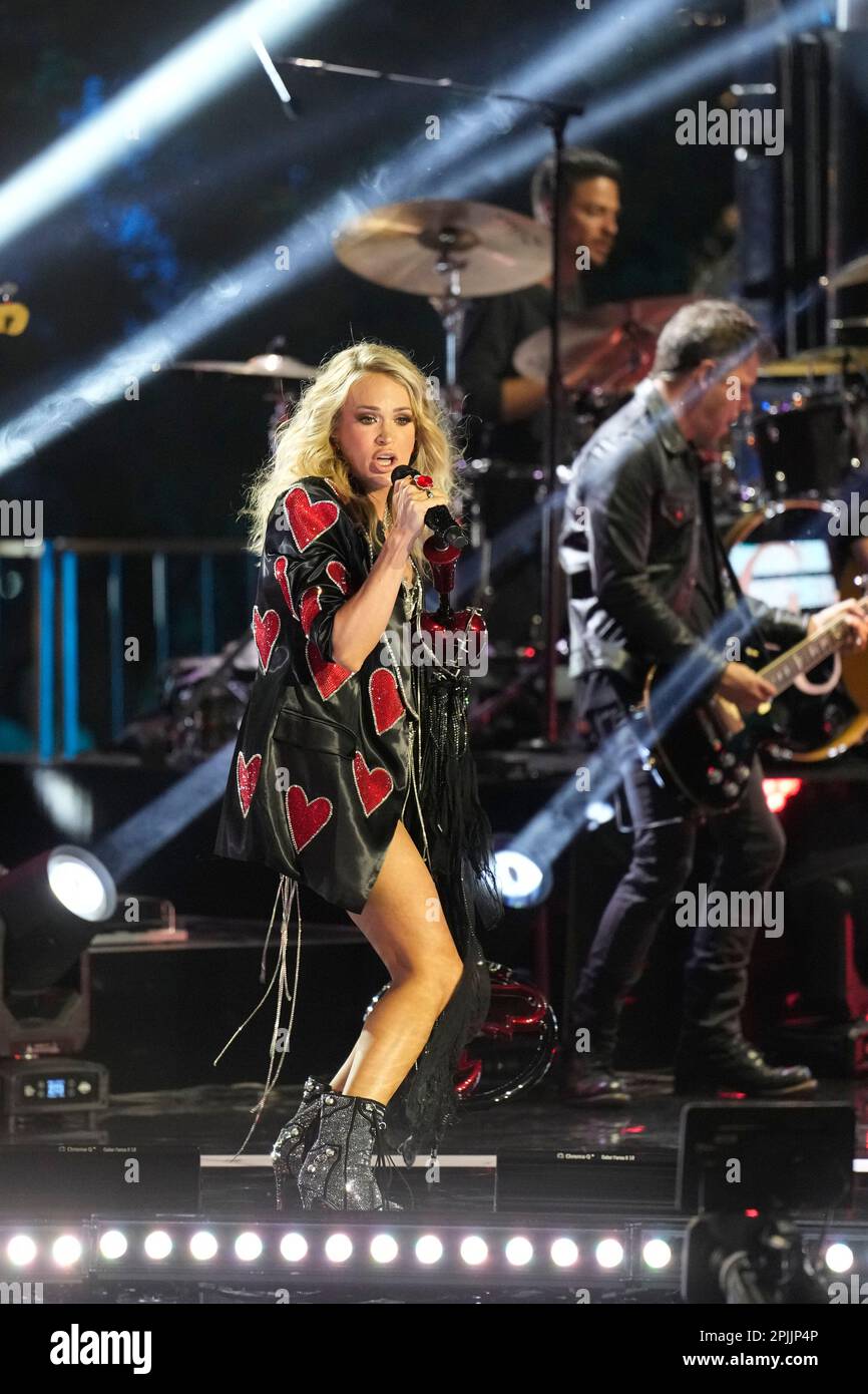 Austin Texas USA, March 29 2023: Country music superstar CARRIE ...