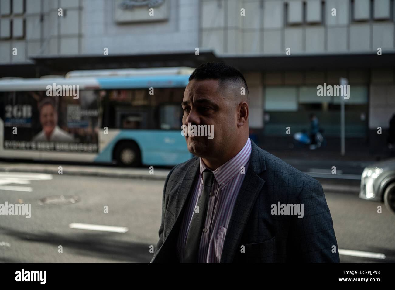 Former NRL Player Jarryd Hayne leaves at the John Maddison Tower in ...