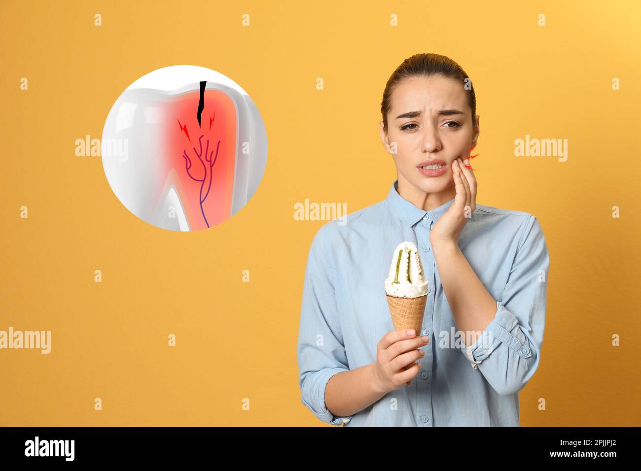 Woman ice cream cone sad hi-res stock photography and images - Alamy