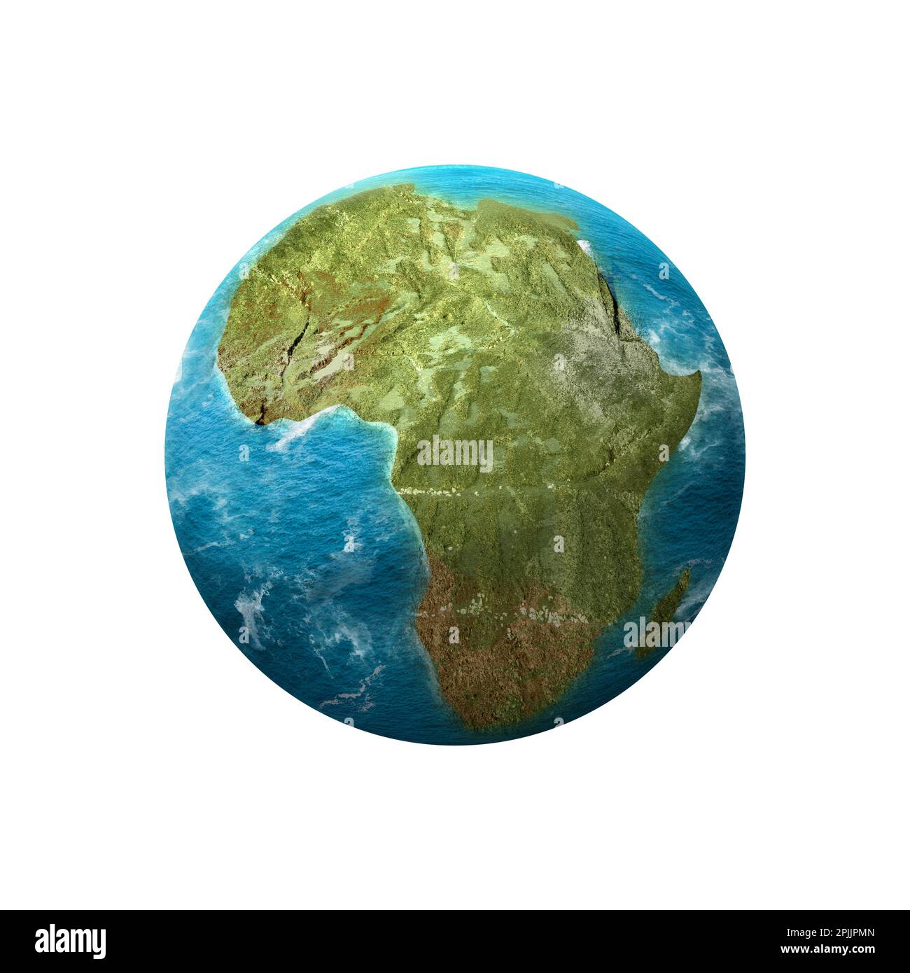 Earth with Africa map on white background. Africa day concept Stock ...