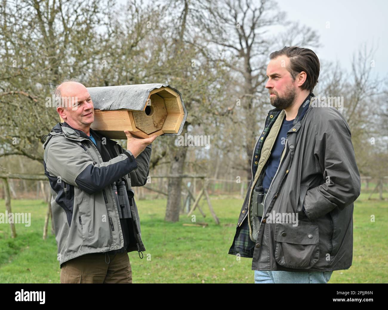 23 March 2023, Brandenburg, Luckau: Ralf Donat (l), director of the ...