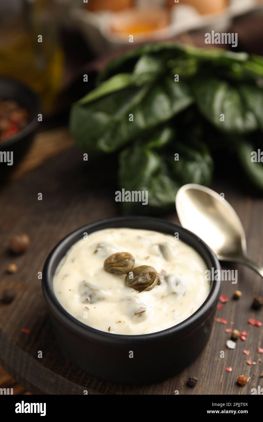 Sauce tartar organic capers hi-res stock photography and images - Alamy