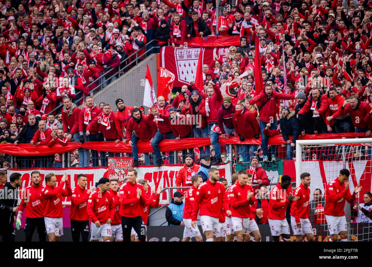 Cologne, Germany. 2nd April, 2023. 1. FC Köln - Borussia ...