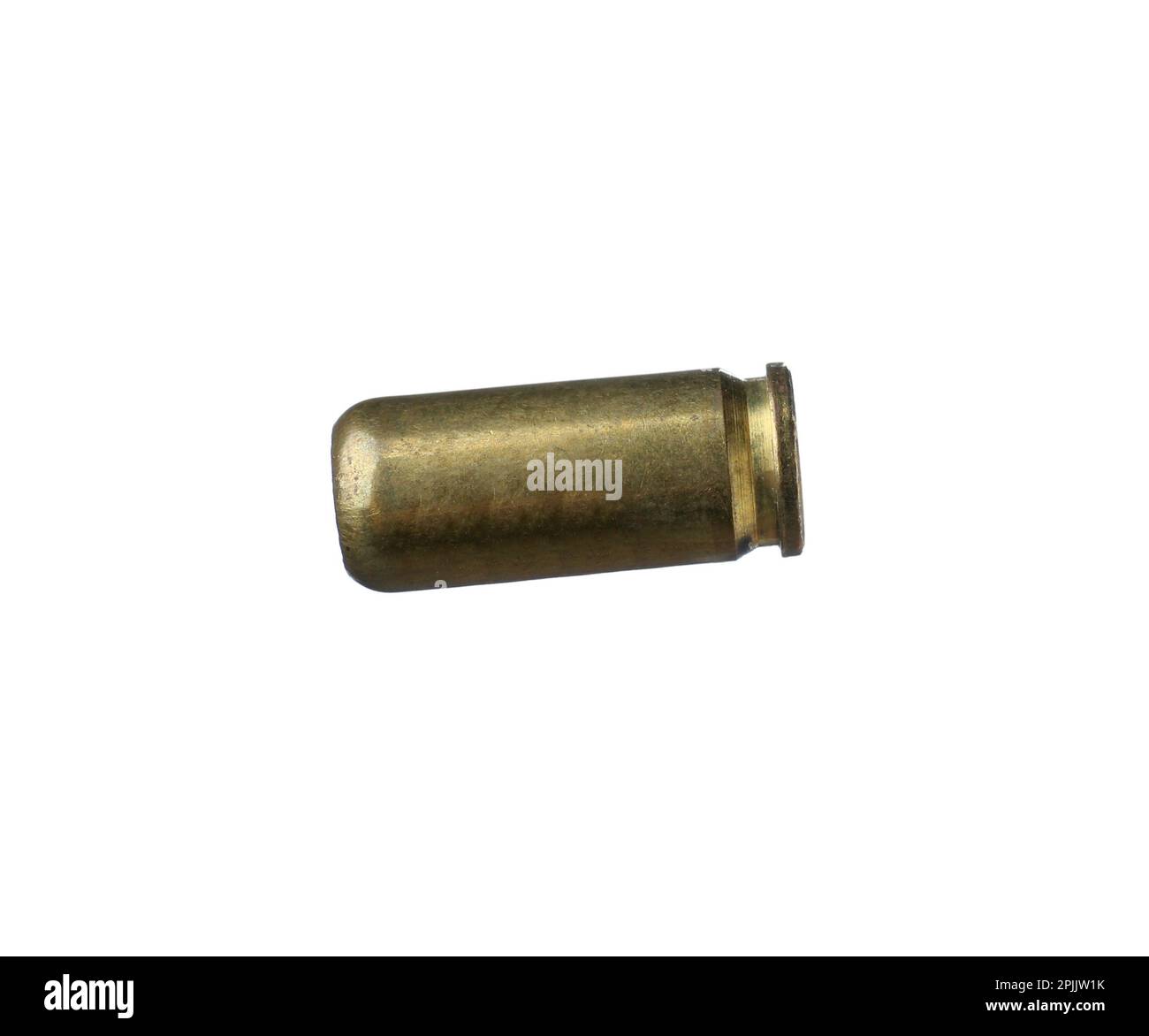 Cartridge case isolated on white. Firearm ammunition Stock Photo - Alamy