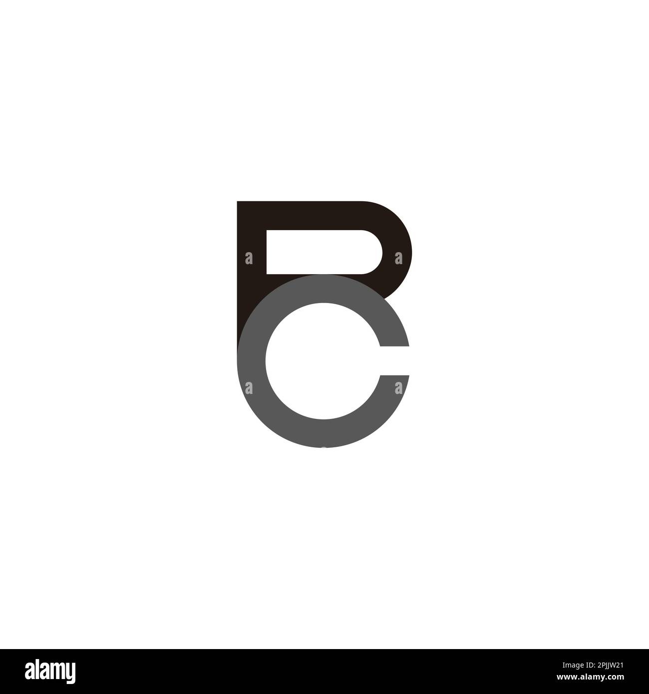 letter pc linked simple geometric logo vector Stock Vector Image & Art ...