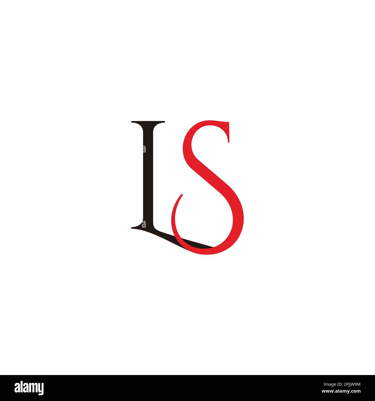 letter ls curves shadow logo vector Stock Vector Image & Art - Alamy
