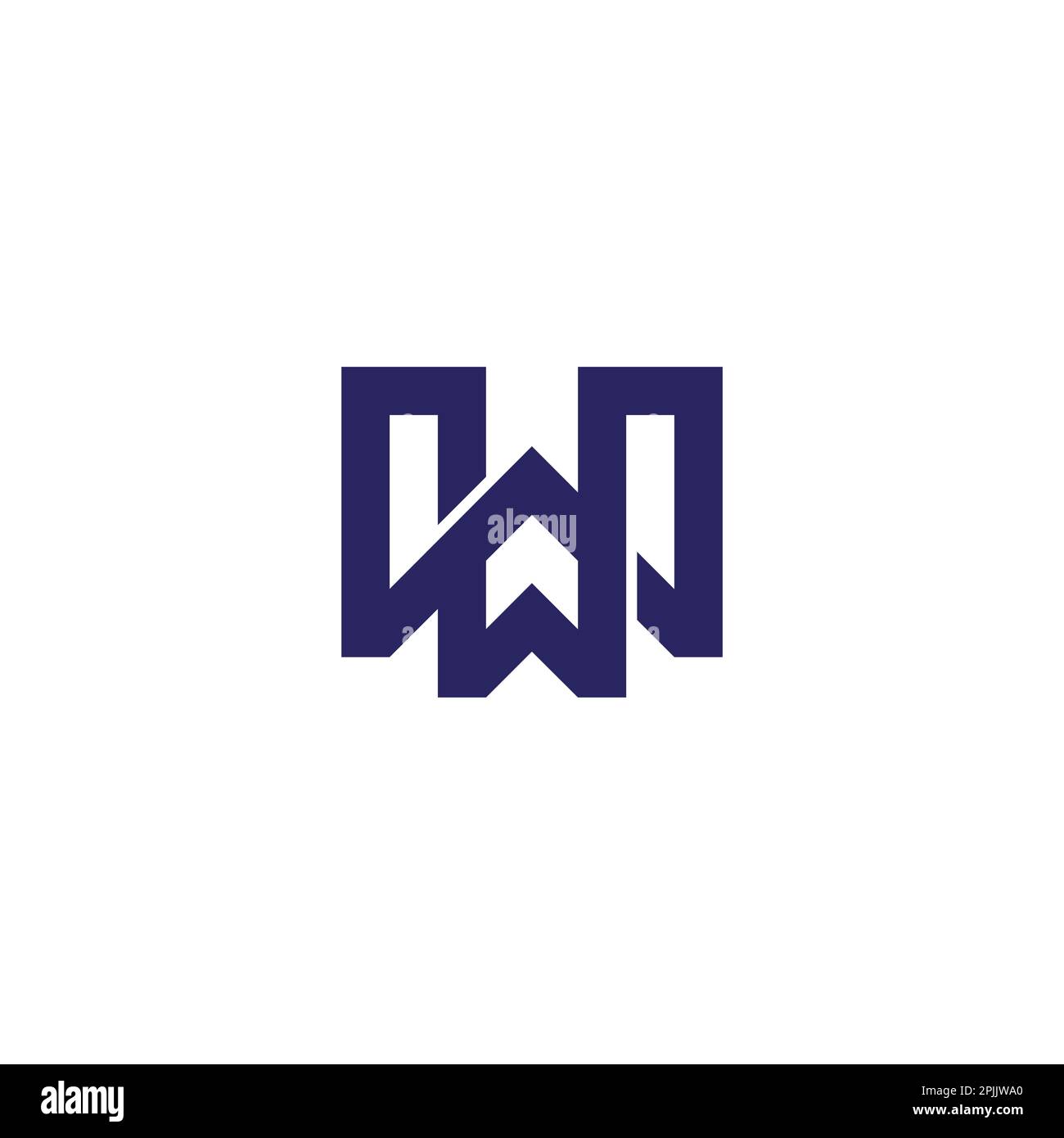 letter ww linked infinity line geometric logo vector Stock Vector Image ...