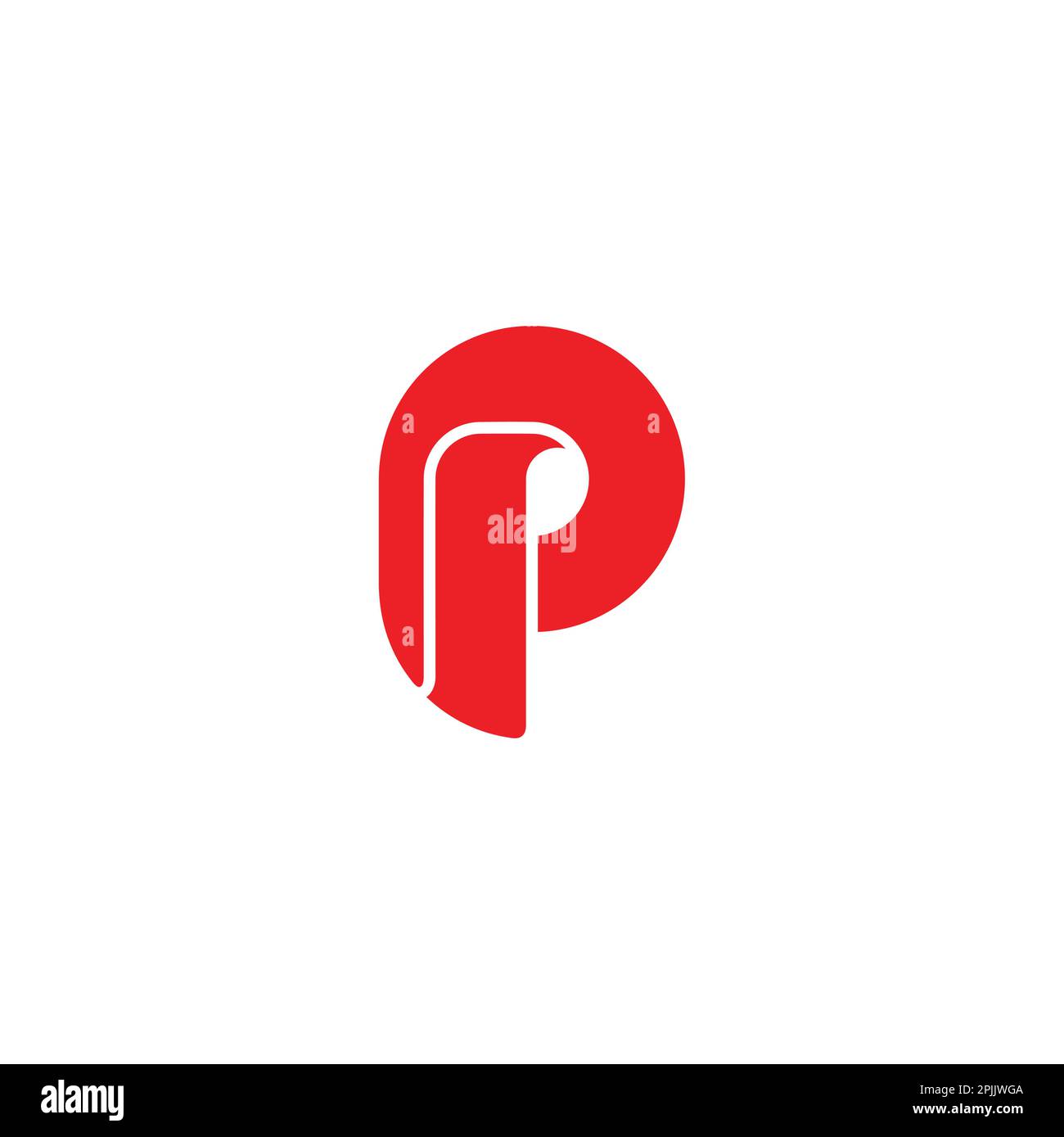 letter p roll red paper simple logo vector Stock Vector Image & Art - Alamy
