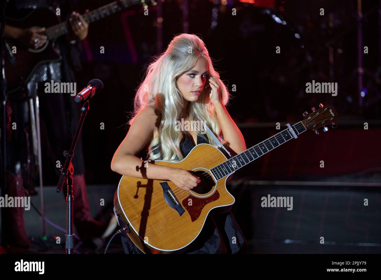 Austin Texas, USA, April 1 2023: Country singer MEGAN MORONEY performs ...