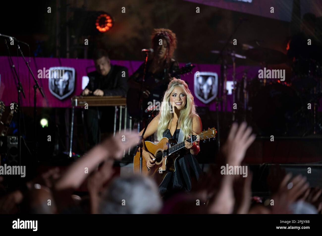Austin Texas, USA, April 1 2023: Country singer MEGAN MORONEY performs ...