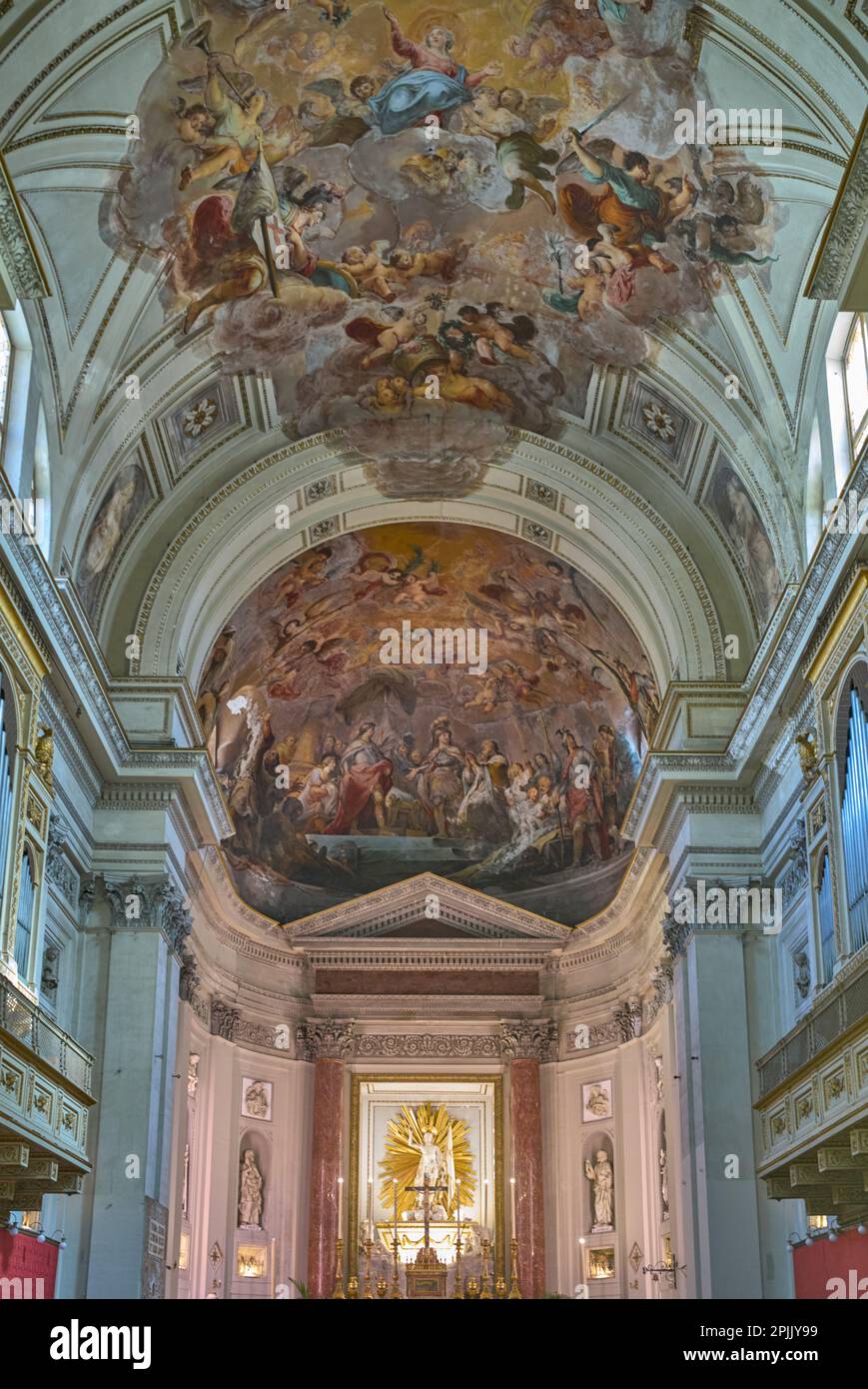Palermo, Italy - October 17, 2022: The main altar of the Primatial ...