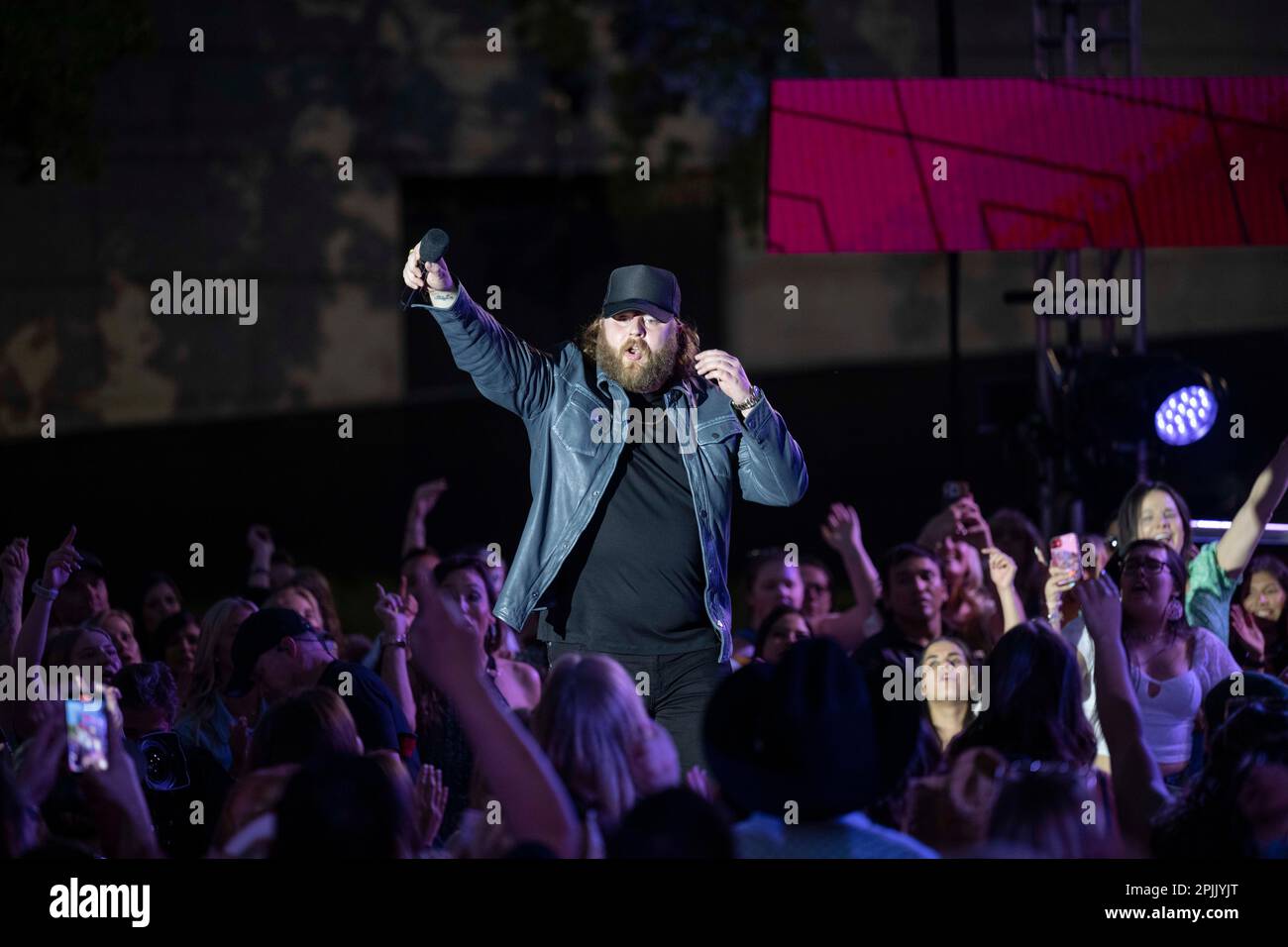 Austin Texas USA, April 1, 2023: Country singer NATE SMITH performs ...