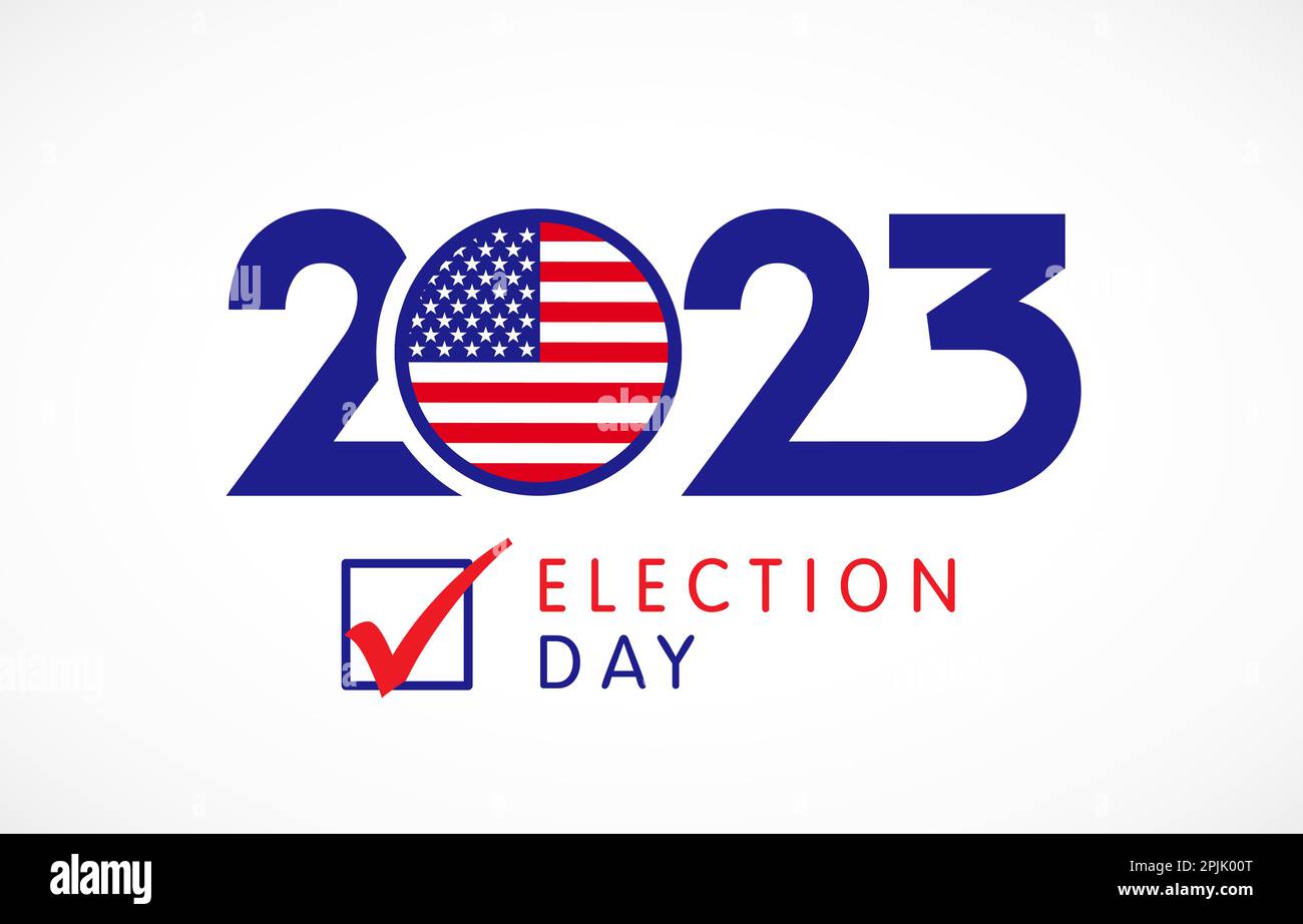 2023 Election day USA. American vote, creative design for political ...