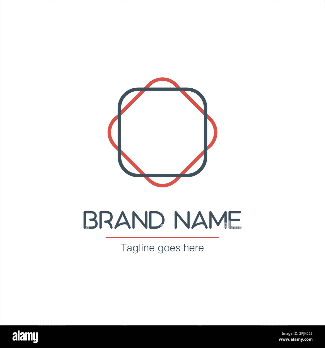 Creative two Square linear Vector Logo Template. Stock vector ...