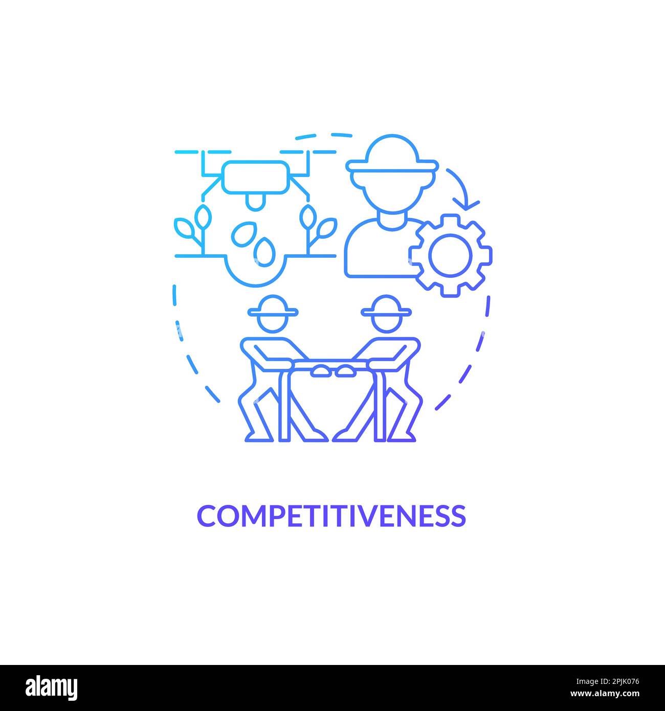 Competitiveness blue gradient concept icon Stock Vector Image & Art - Alamy