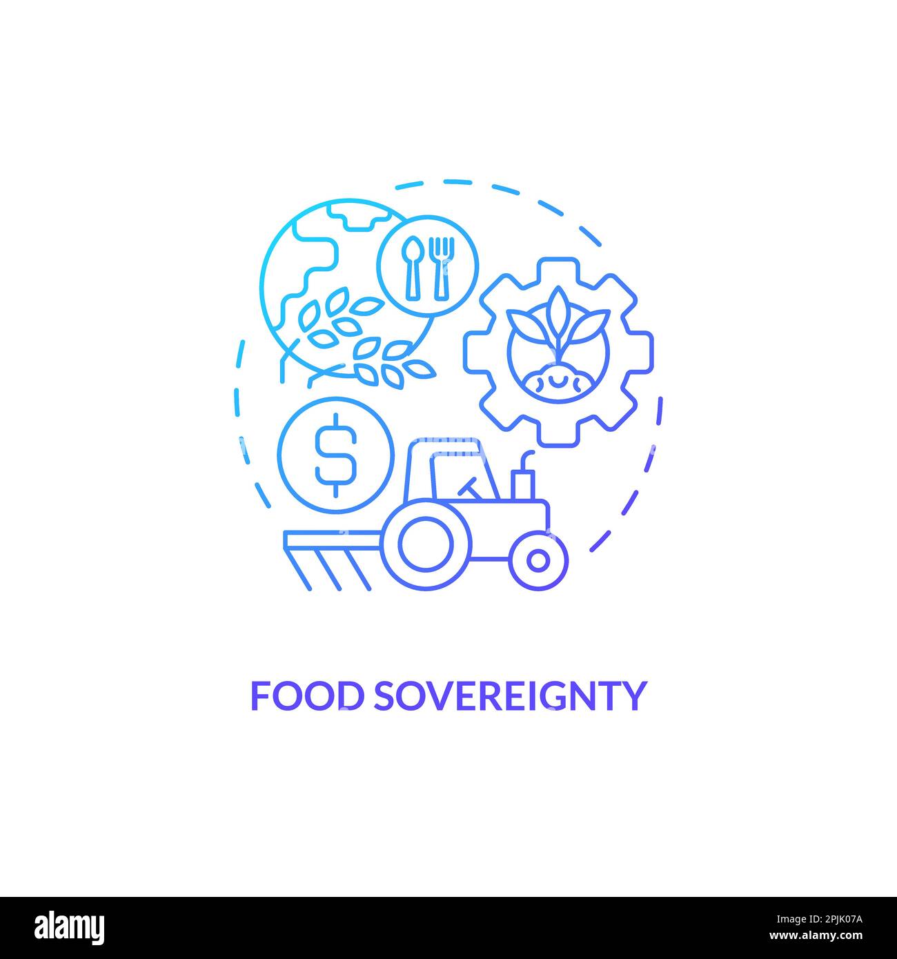 Food sovereignty blue gradient concept icon Stock Vector Image & Art ...