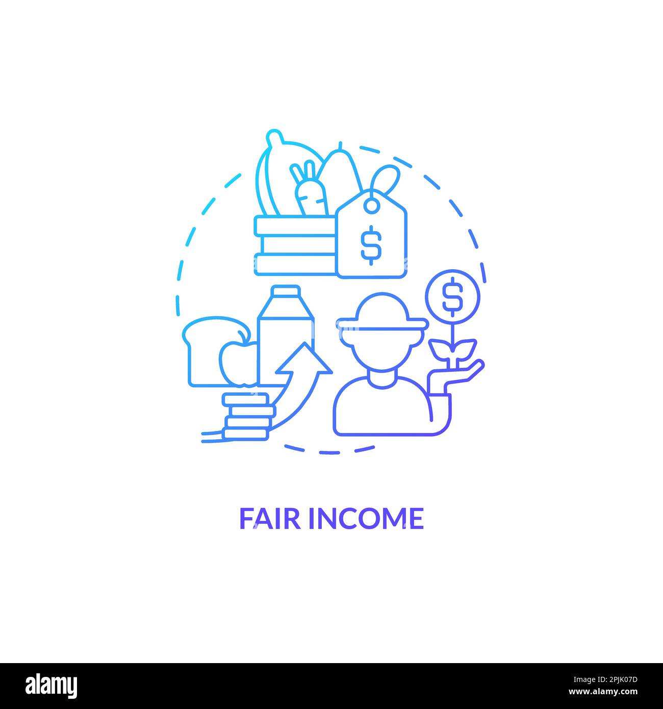 Fair income blue gradient concept icon Stock Vector Image & Art - Alamy