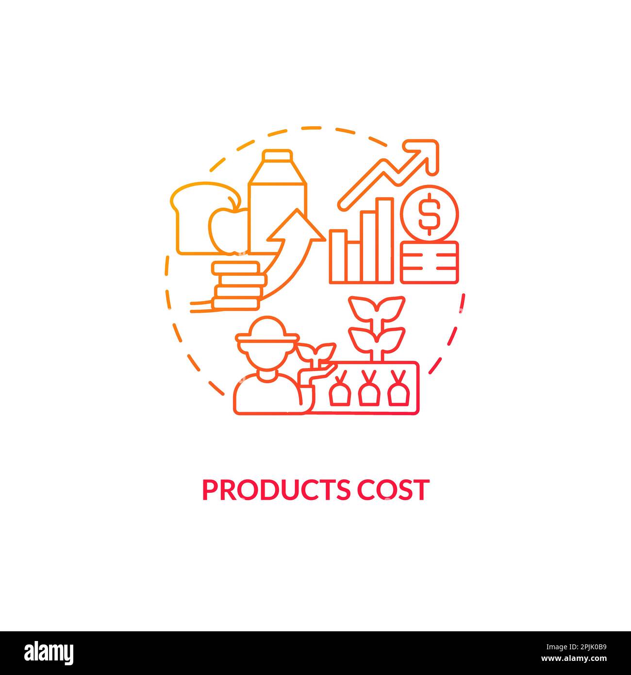 Products cost red gradient concept icon Stock Vector Image & Art - Alamy