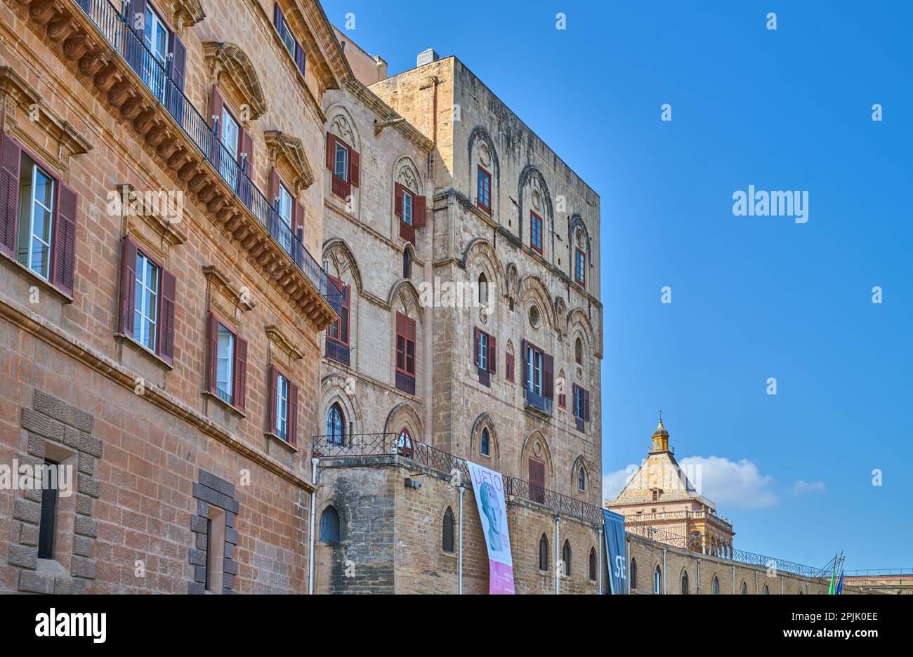 Palermo, Italy - October 17, 2022: View of the Norman Palace also known ...