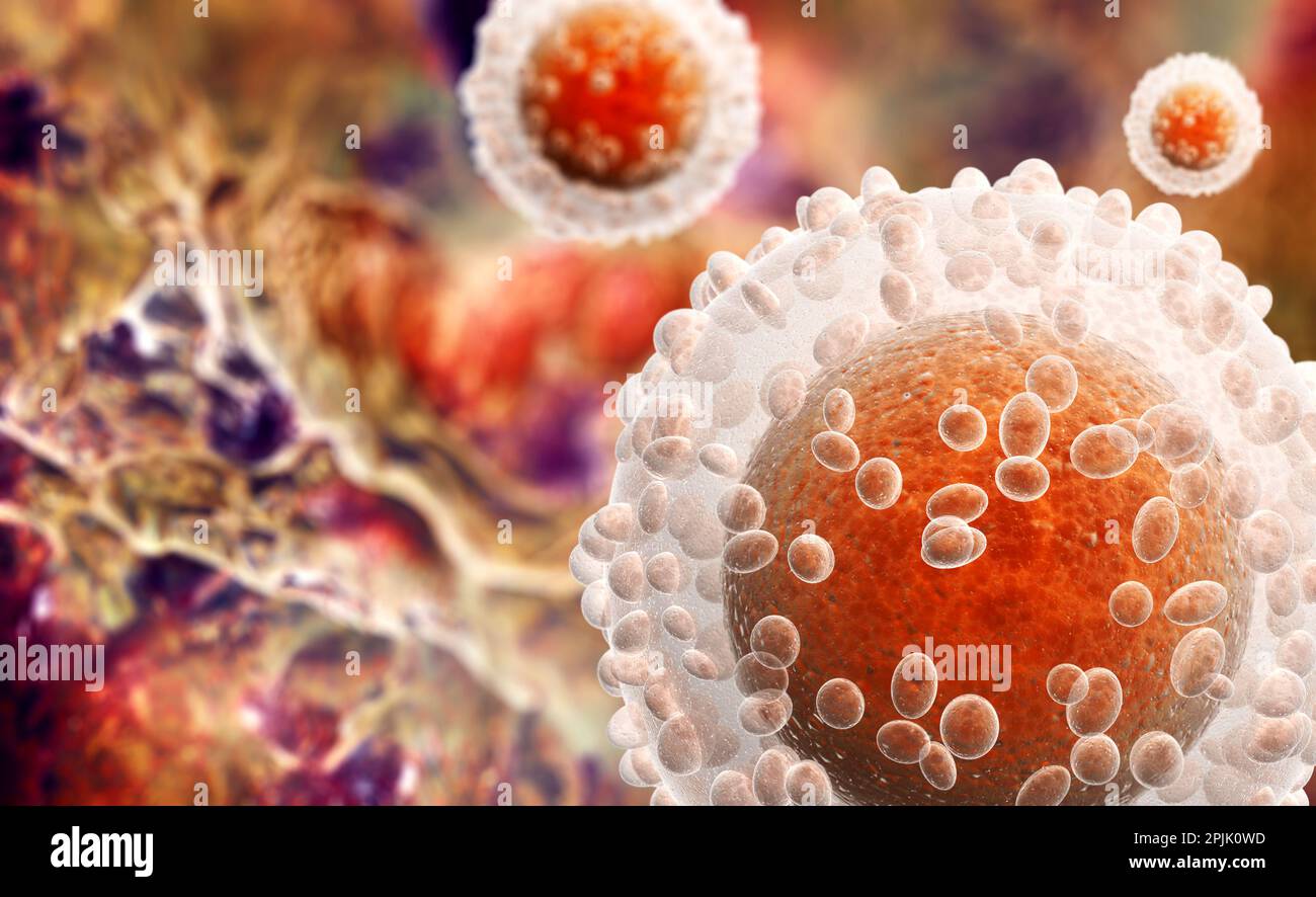 Horizontal or vertical banner with pathogenic bacterias and viruses ...