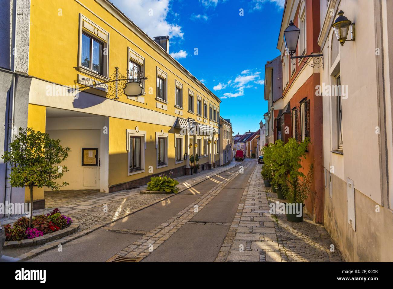 Melk town square melk abbey hi-res stock photography and images - Alamy