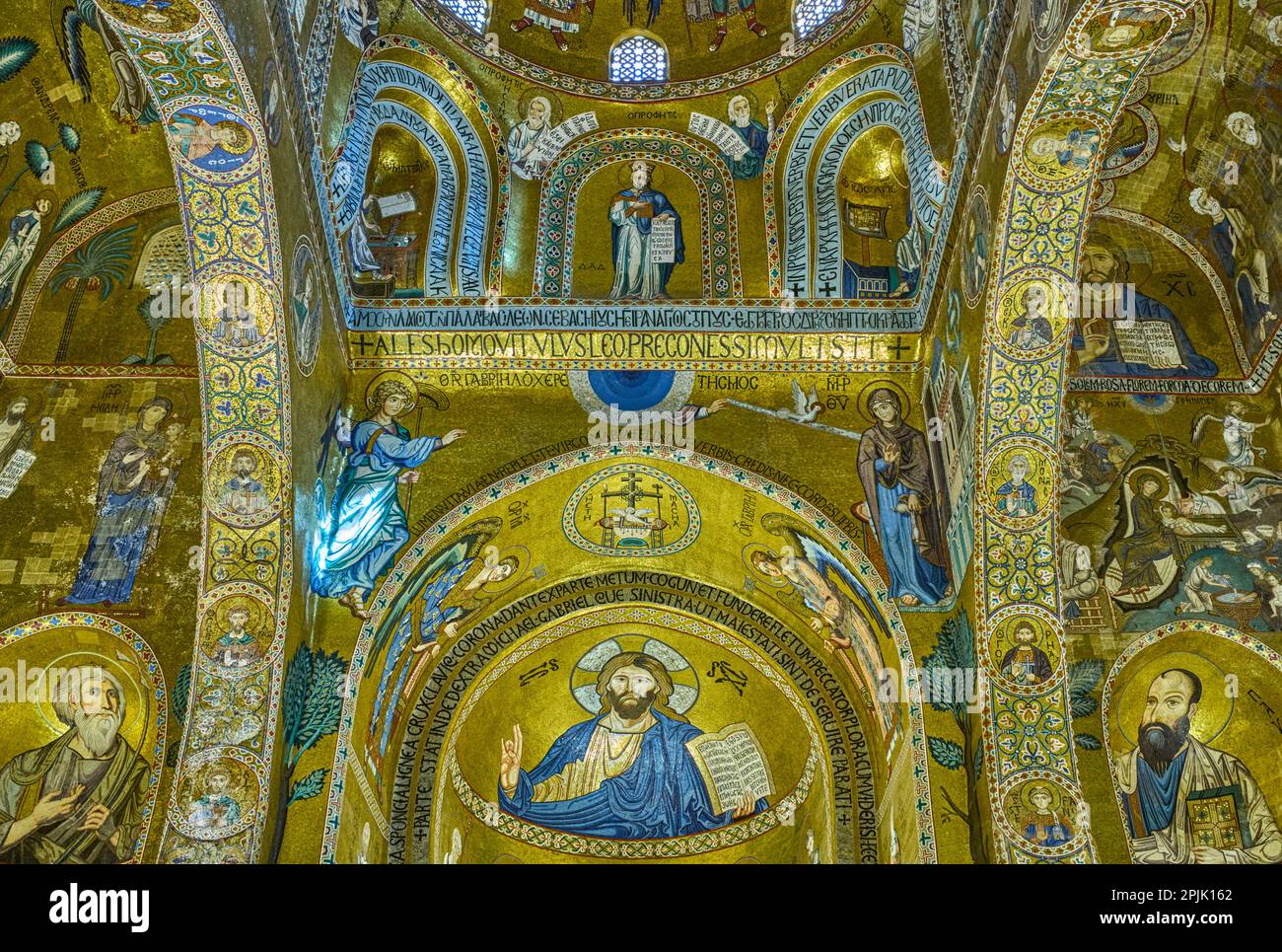 Palermo, Italy - October 17, 2022: Byzantine style mosaics of the ...