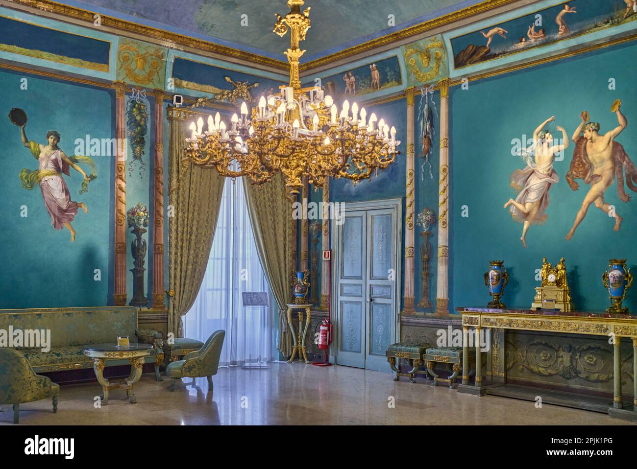 Palermo, Italy - October 17, 2022: The Pompeiana hall in the apartments ...