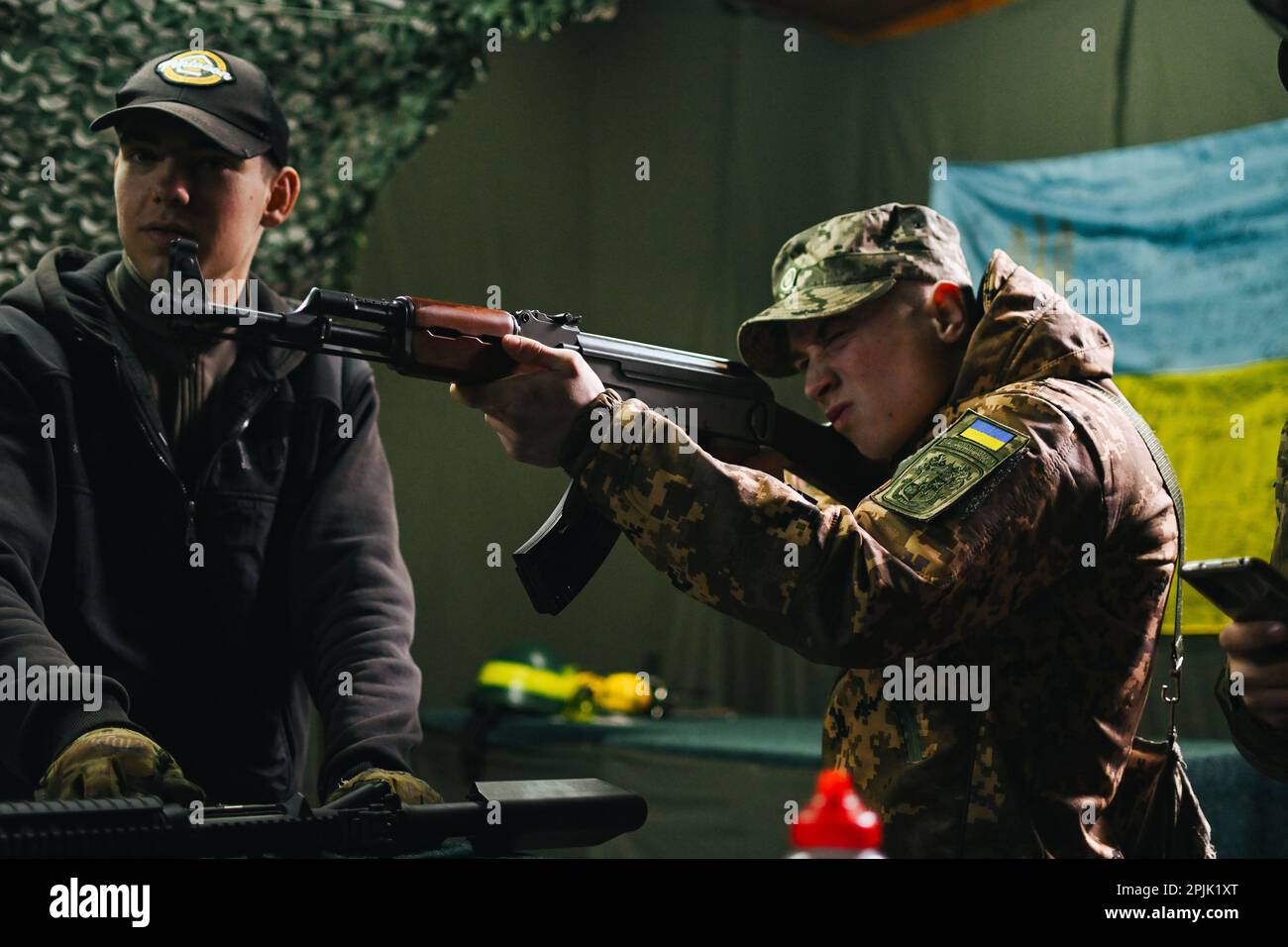 April 2, 2023, Lviv, Lviv region, Ukraine: A young soldier from the ...