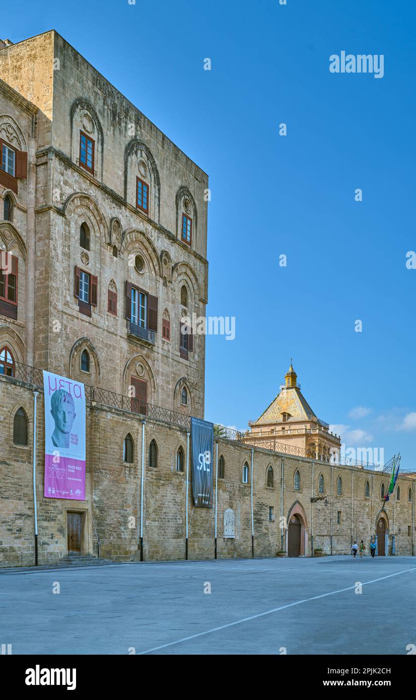 Palermo, Italy - October 17, 2022: View of the Norman Palace also known ...