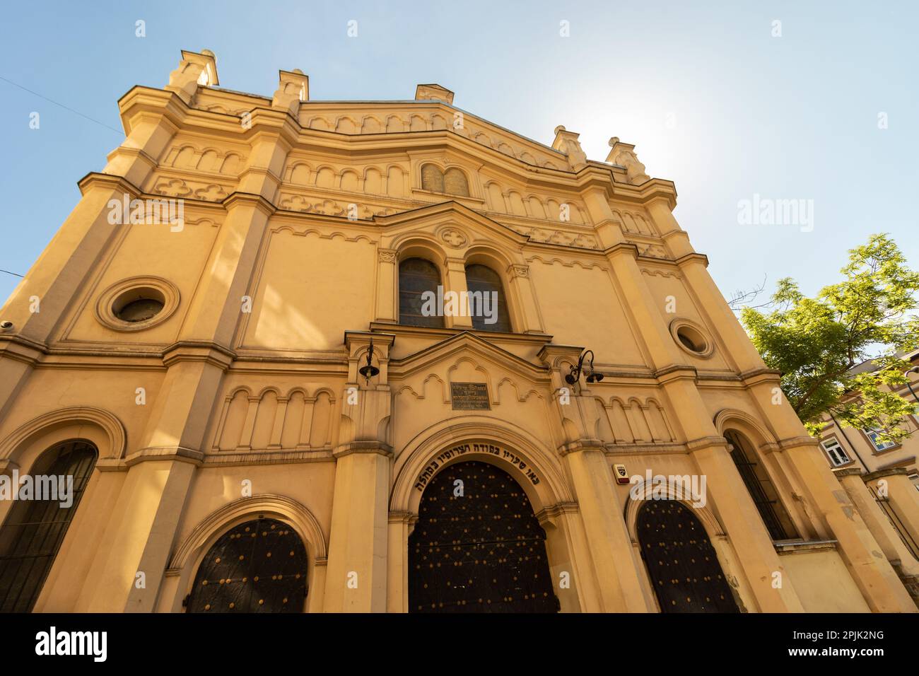 29-02-2022. krakow-poland. The ancient Tempel Synagogue on miodowa ...