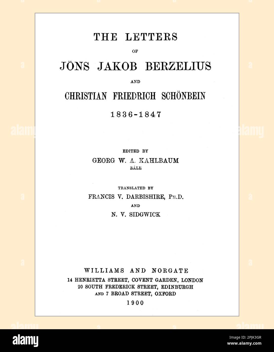 Jons Jakob Berzelius Title page refreshed and reset Stock Photo - Alamy