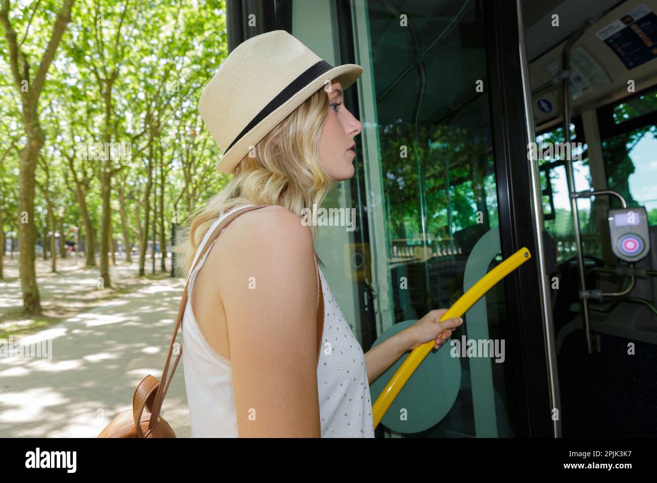 Female passenger boarding travel hi-res stock photography and images ...