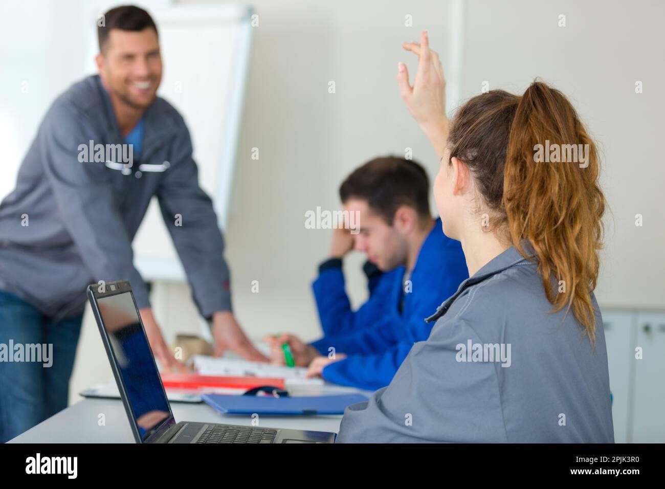 group of young people in business training Stock Photo - Alamy
