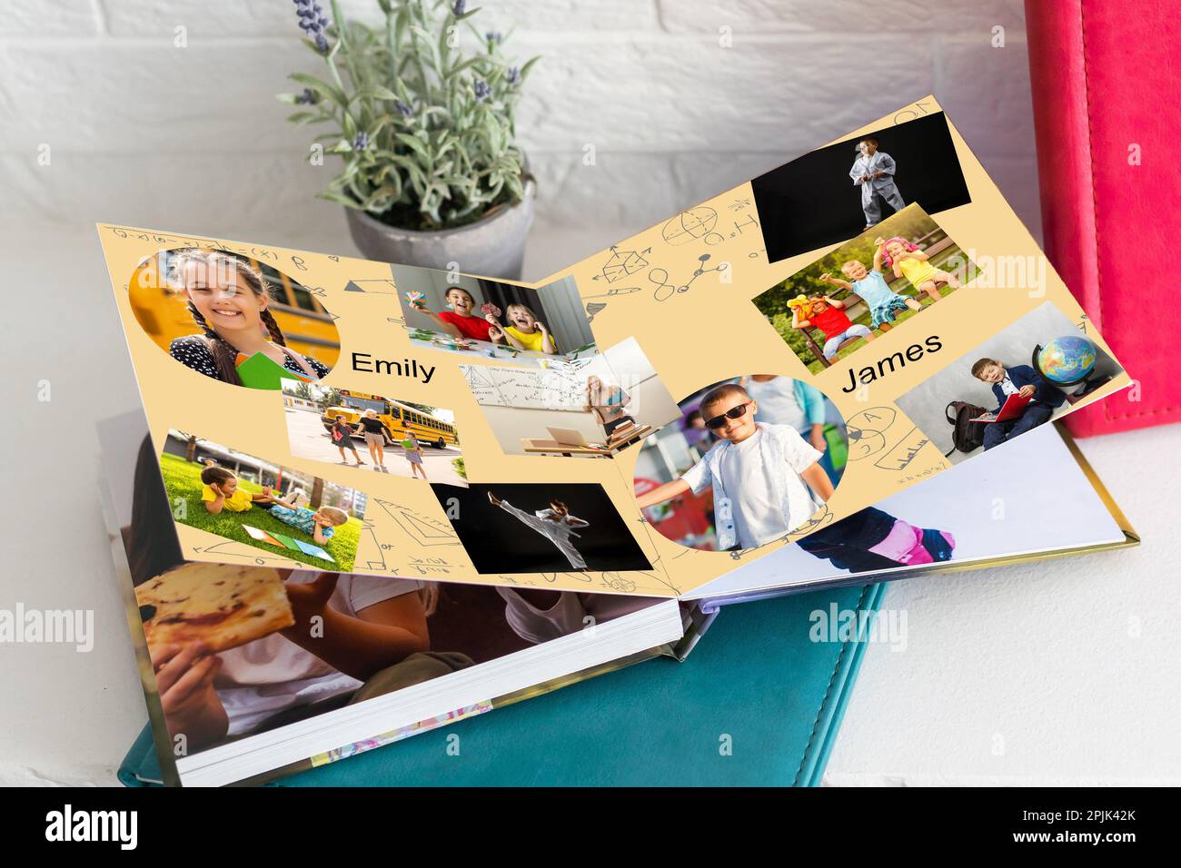 graduation album, photobook, printed photobooks Stock Photo - Alamy