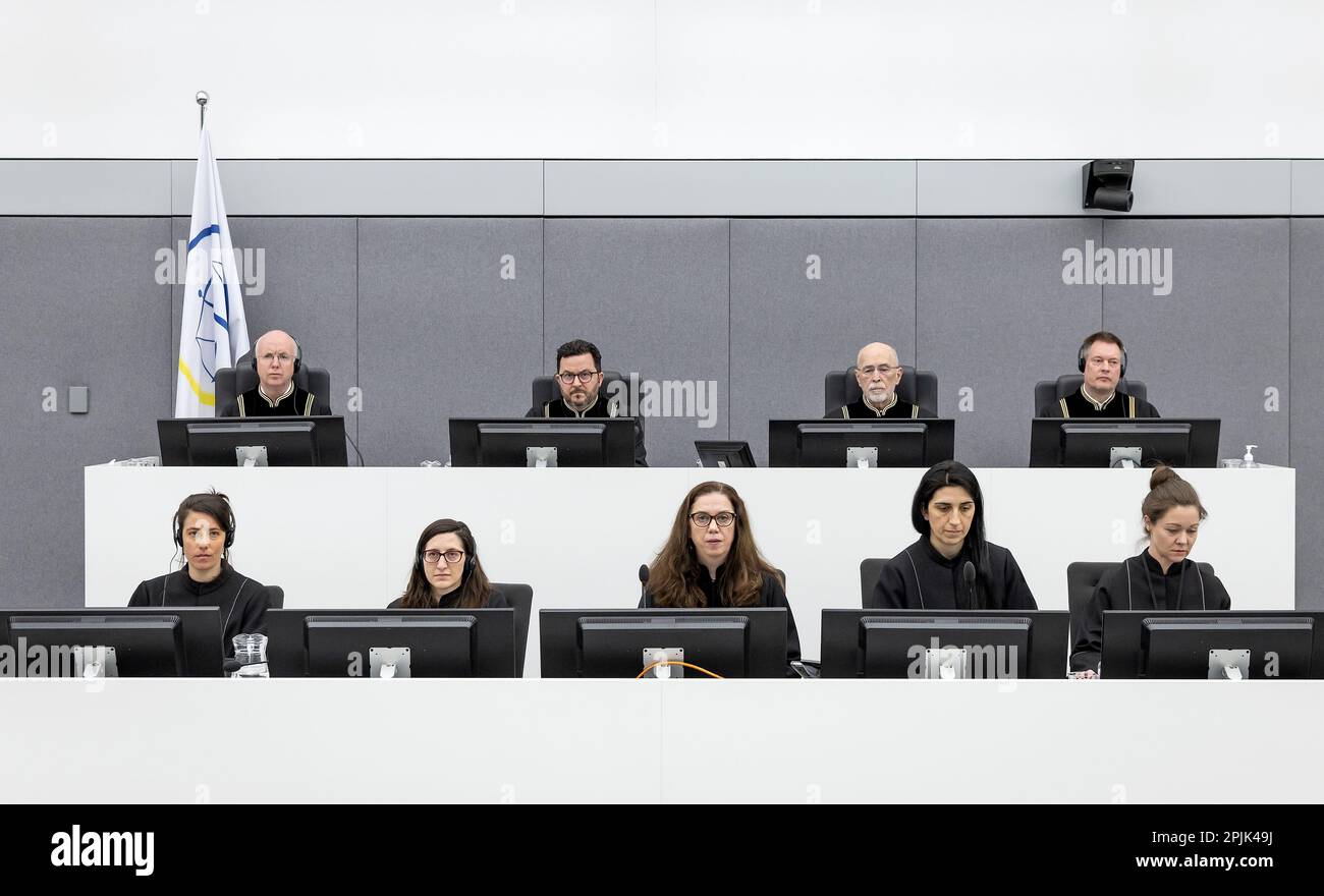 THE HAGUE - Netherlands, 03/04/2023, Judges Fergal M. Gaynor, Guenael ...