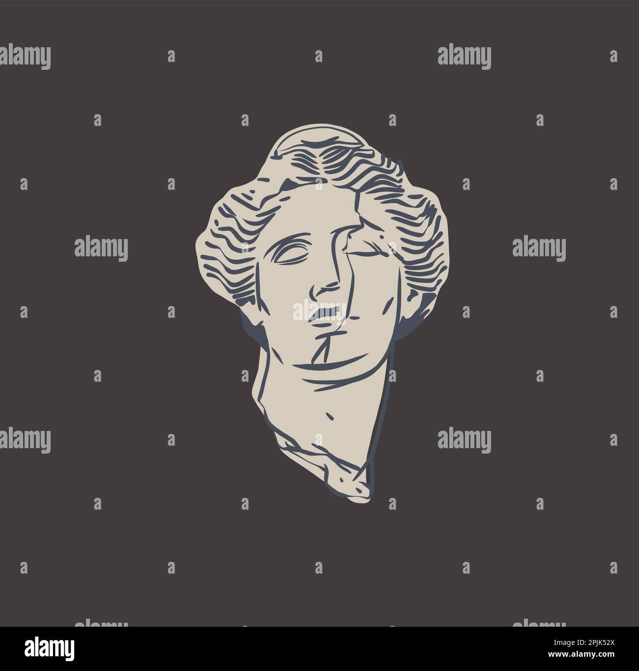 Hand drawn vector abstract outline,graphic,line art greek ancient ...