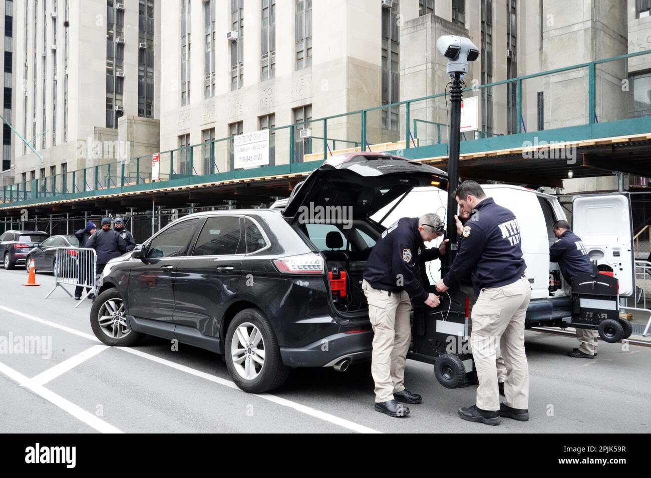 New York United States 30th Mar 2023 Security If Beefed Up Outside